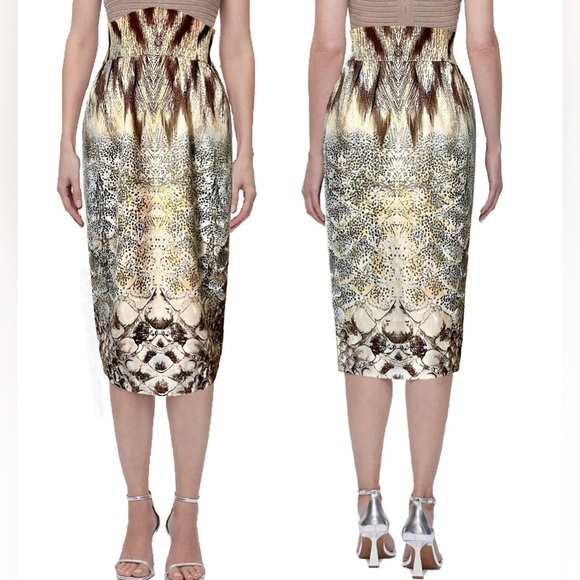 Thierry Mugler | Skirts | Vintage 99s Thierry Mugler Animal Print Silk ...